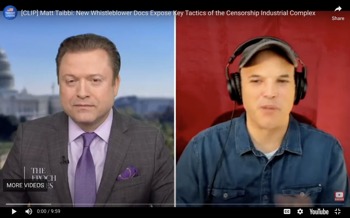 Getting a handle on "The Censorship Industrial Complex": "Mr. Taibbi ...