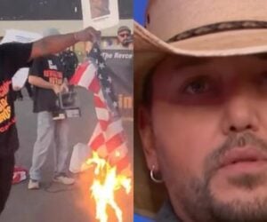 Communists Burn American Flags Outside Jason Aldean Concert While ...