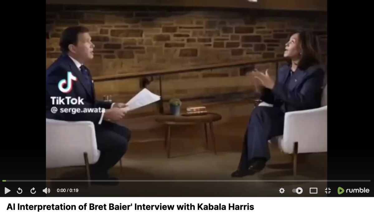 My favorite take on the Brett Baier/Kamala Harris interview: https ...