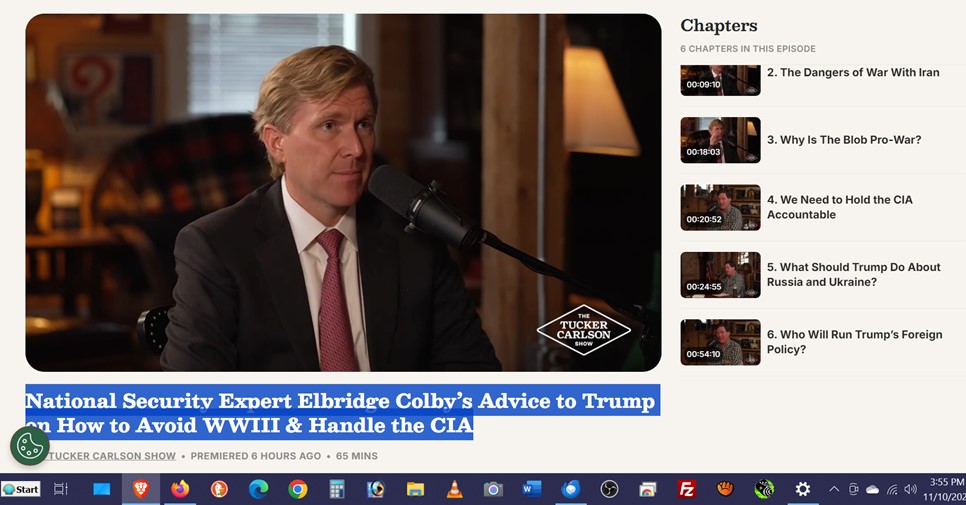 Tucker Carlson Interview National Security Expert Elbridge Colby’s ...