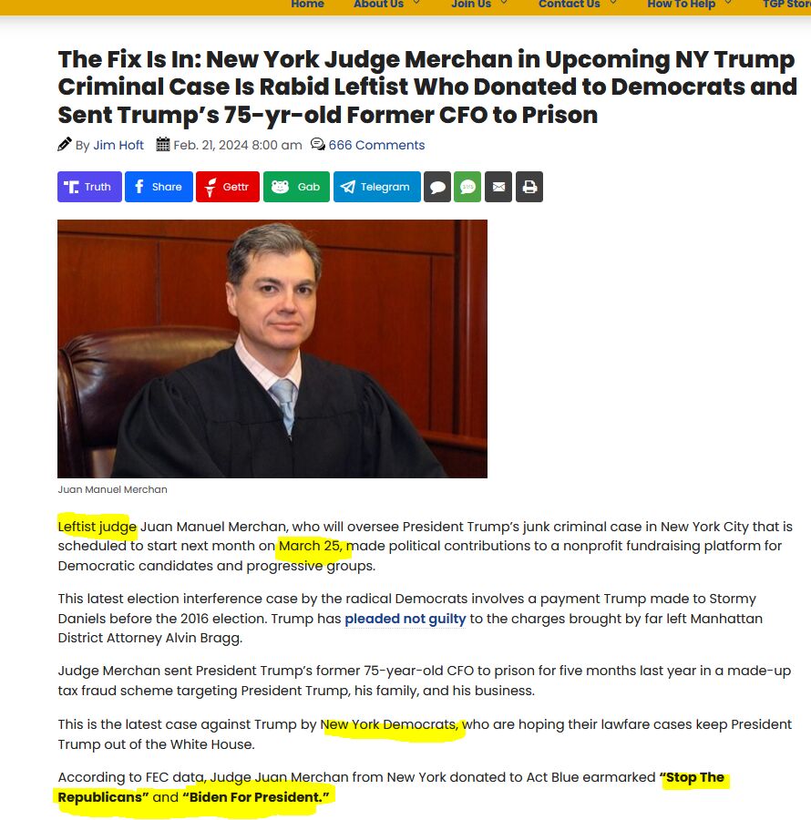 Trump Fighting Back Over Insane Judge’s Ruling: https ...