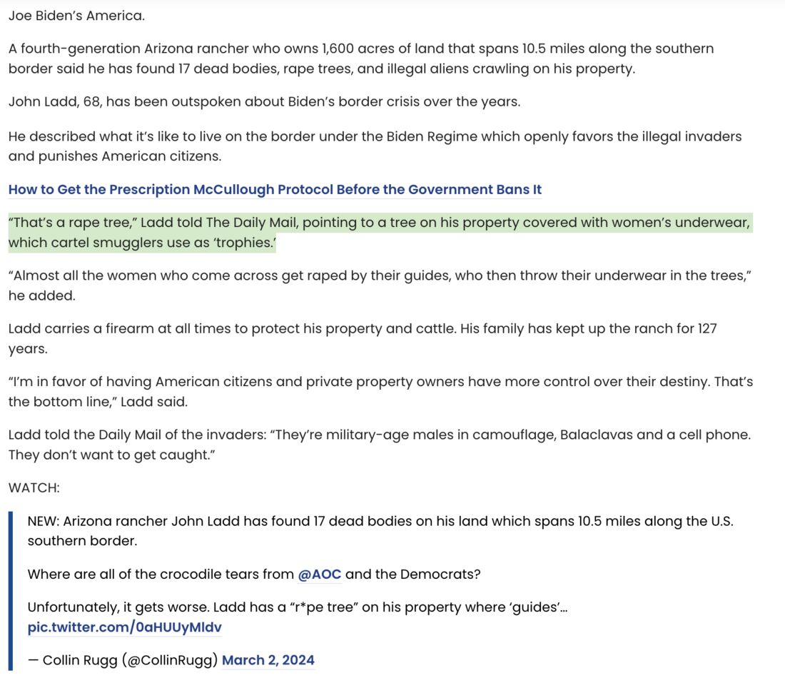 What is a "rape tree"? Just one of the "consequences" of Joe Biden's "i ...