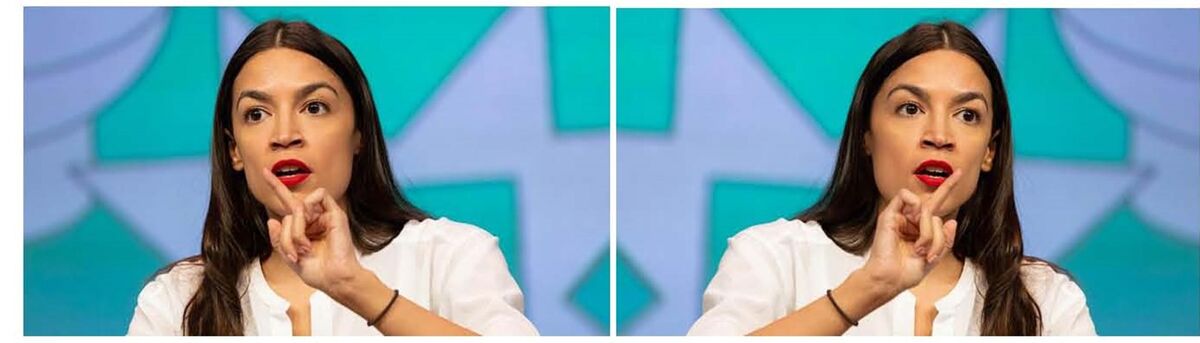 Which hand is used in this picture of AOC? Which hand is used in this ...