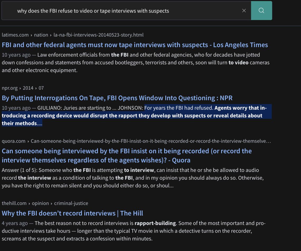 Questions on FBI"s Conduct: MY COMMENT: Do you believe the "horses**t ...