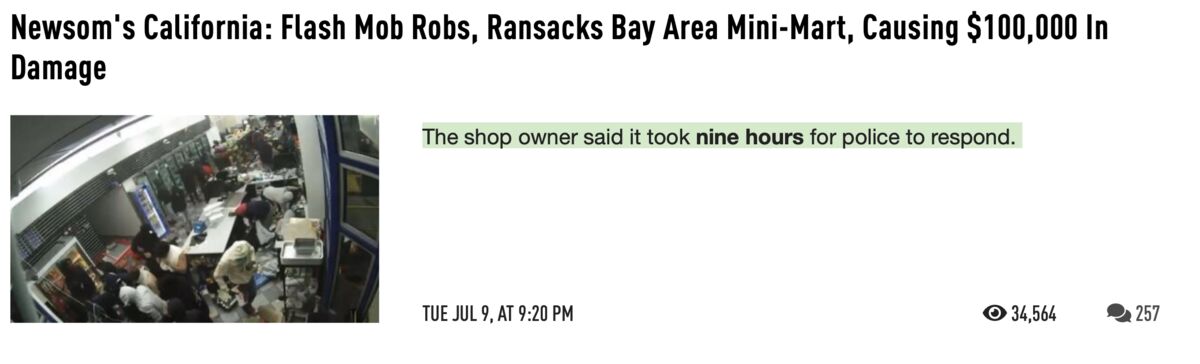 Newsom's California: Flash Mob Robs, Ransacks Bay Area Mini-Mart ...