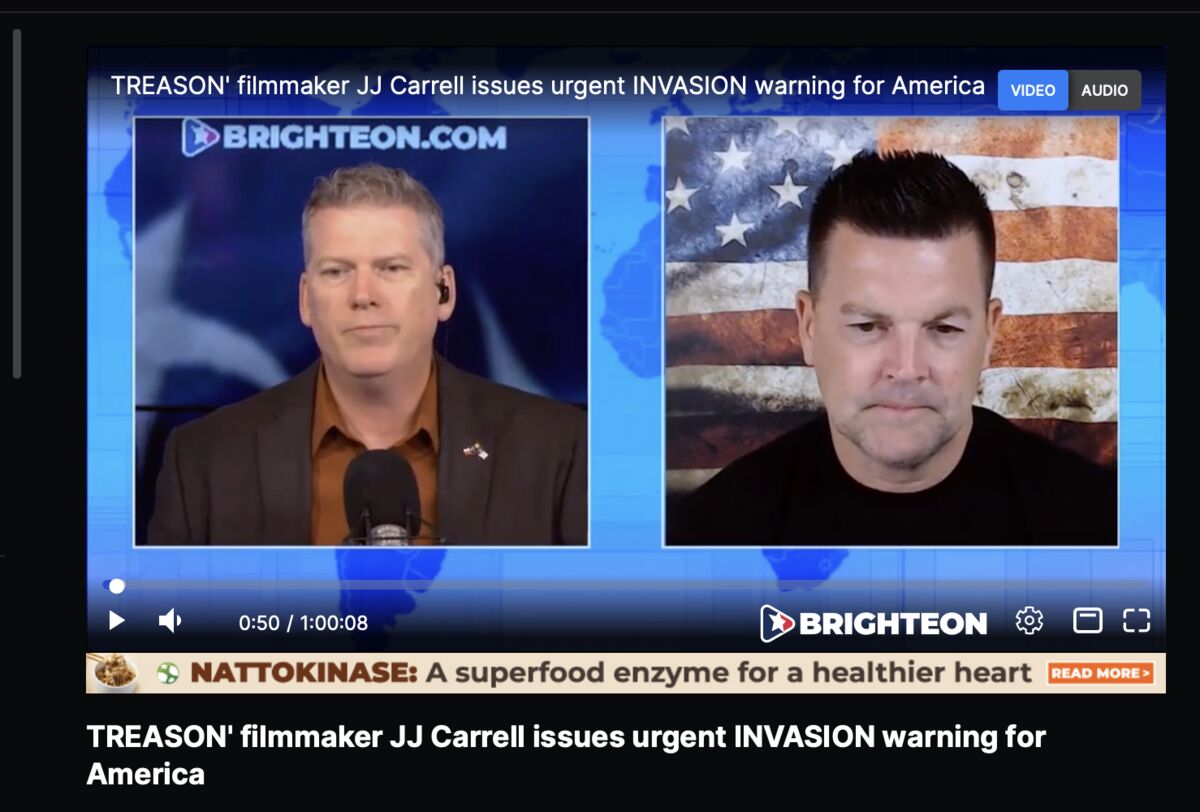 TREASON' filmmaker JJ Carrell issues urgent INVASION warning for ...