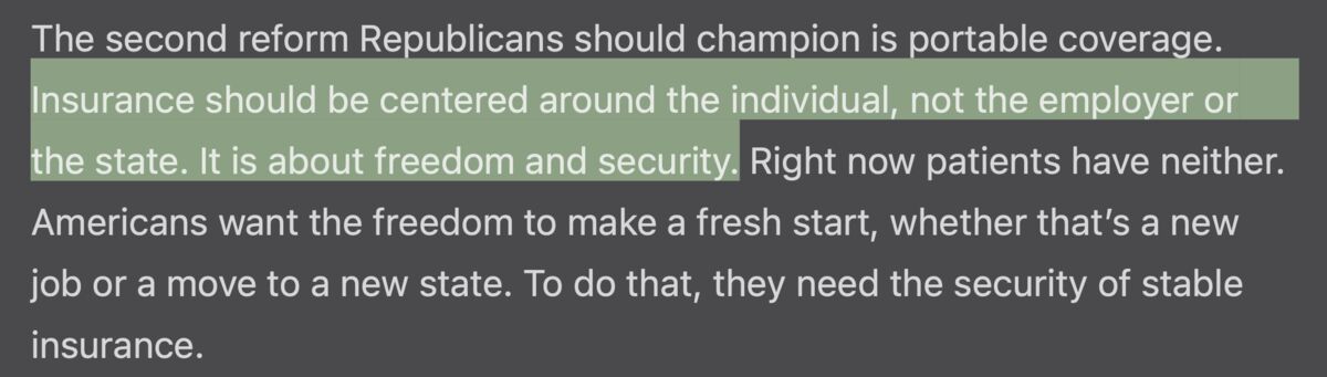 A New Republican Vision For Health Care: QUESTION: While it is still ...