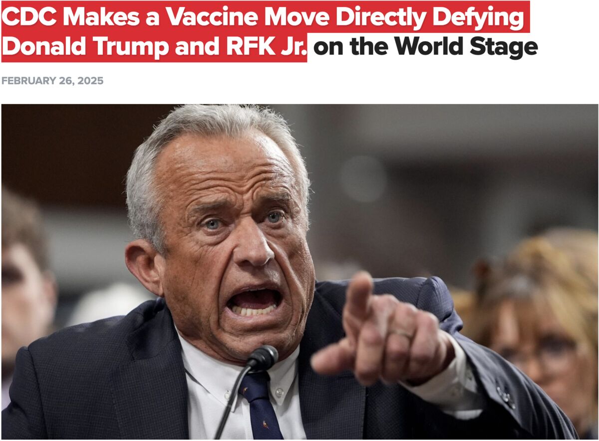 CDC Makes a Vaccine Move Directly Defying Donald Trump and RFK Jr: MY ...
